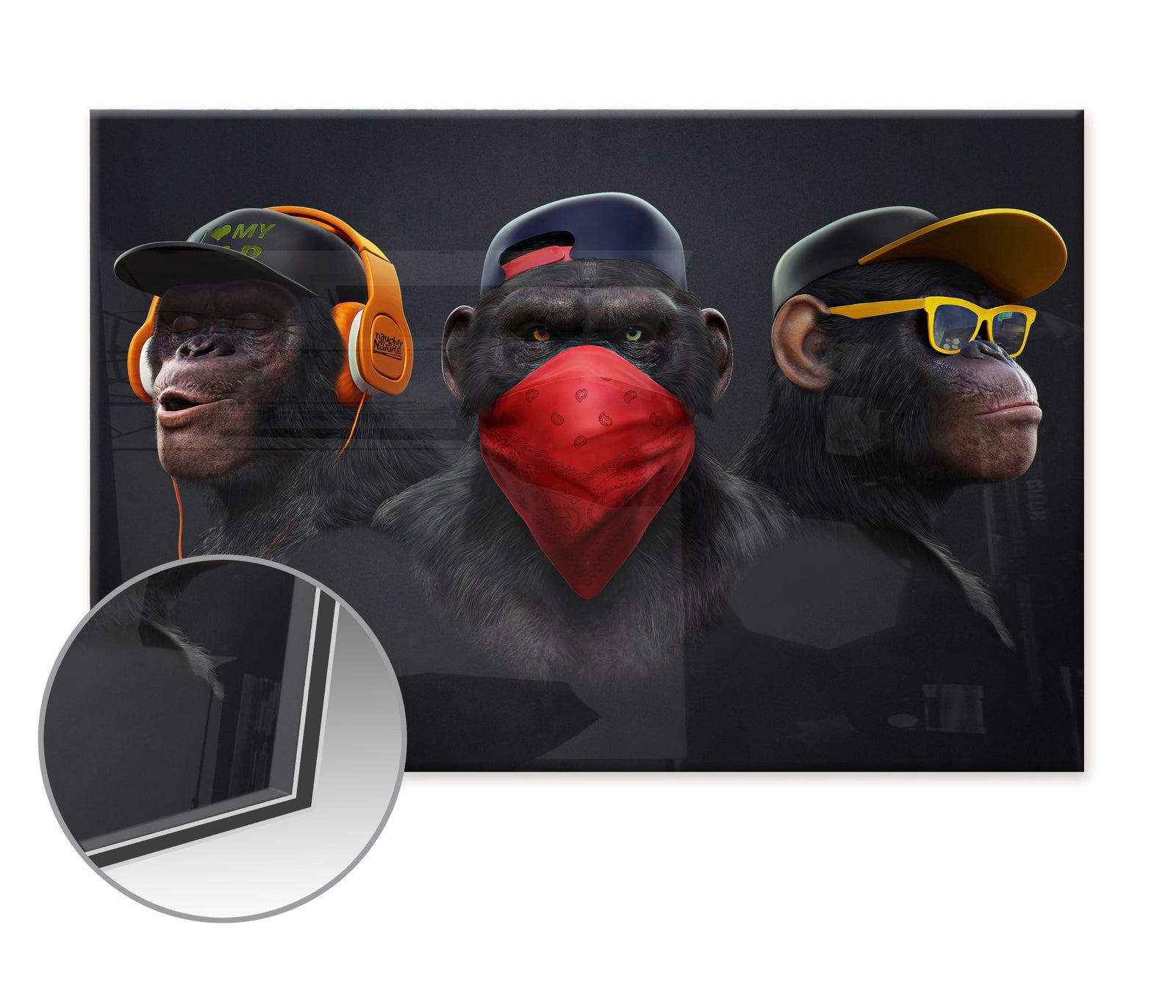 Canvas with monkeys or gorilla motifs | Exclusively only with us